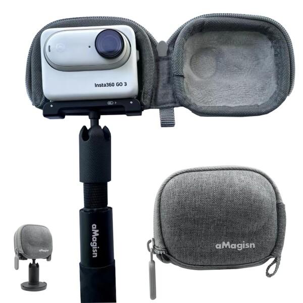 TOMGDRACO Insta360 GO 3 対応ケース - GO 3S ミニケース 口が開くデザイン 耐久性、耐衝撃性 旅行用保護キャリー収納ケース商品コード：66079739033型番：AG03カラー：Insta360 GO 3 ミニ...