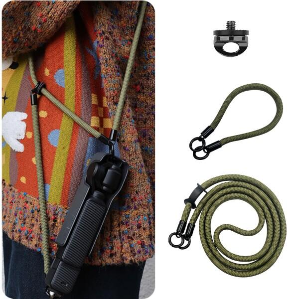 (YAIBUDE) DJI Osmo Pocket 3/Action 5 Pro/4/3、INSTA360 X4/X3/X2/GO 3/GO 3S、GoProシリーズ、Ace Proシリーズ対応 ネックストラップ カメラストラップ 長さ71...