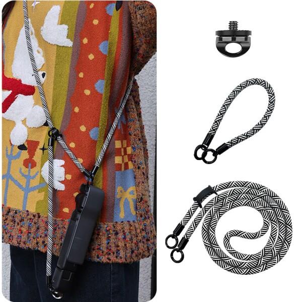 (YAIBUDE) DJI Osmo Pocket 3/Action 5 Pro/4/3、INSTA360 X4/X3/X2/GO 3/GO 3S、GoProシリーズ、Ace Proシリーズ対応 ネックストラップ カメラストラップ 長さ71...