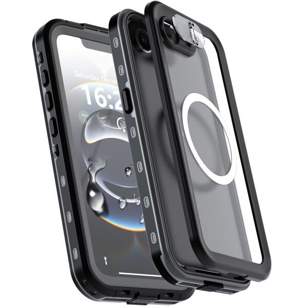 UMITTOS iPhone 16e 用 ケース 防水 衝撃吸収 水中撮影対応 顔認証対応 全面保護 防雪 防塵 滑り止め 手持ちやすい 頑丈 耐衝撃 ストラップ付き 雨の日、お風呂など適用（6.1インチ）商品コード：66079739798...