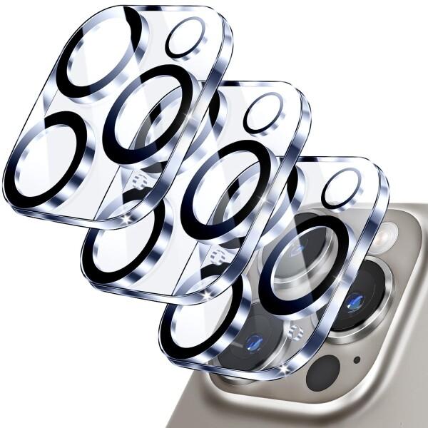 Suoman for iPhone 16 Pro/16 Pro Maxカメラレンズカバー アイフォン16プロ/プロマックスカメラレンズ保護フィルム 9H高精細透明強化ガラスカメラレンズフィルムfor iPhone 16 Pro/16 Pro...