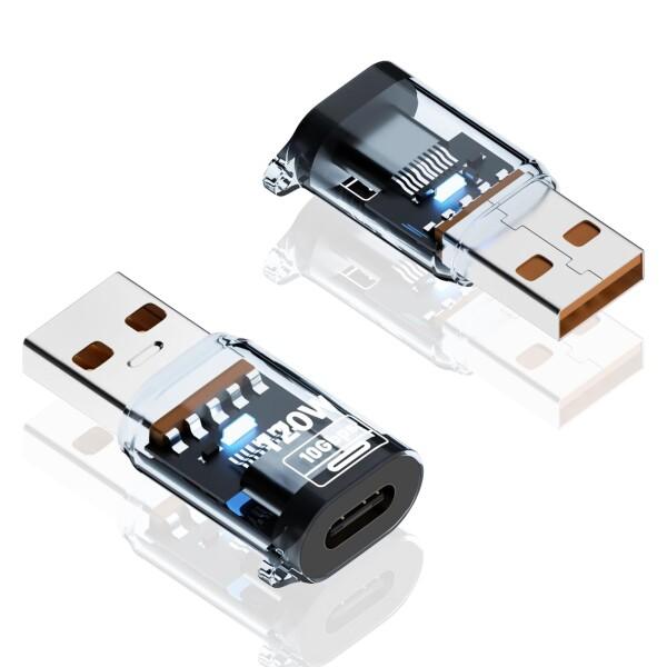 Poyiccot USB Type C to USB 変換アダプタ  USB C USB A変換アダプ, 120W 高速充電 &amp;10Gbps 急速データ転送対応USB A オスUSB Cメス変換コネクタOTG対応, MacBook/...