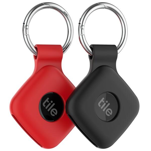 Tile Mate 2024対応 シリコンケース 2個パック ソフト 傷防止 カバー カラビナアクセサリー付き バッグ用安全なタグホルダー ブラック+レッド商品コード：66079740224カラー：ブラック+レッド完璧なフィット感:Tile...