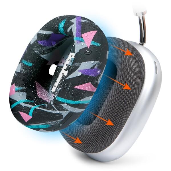 WC SweatZ Max - Wicked Cushions 製 Airpods Max 用保護イヤーパッド カバー |防汗&amp;簡単に洗える |完全なイヤーパッドの汗からの保護 | 90年代のブラック商品コード：6607974033...