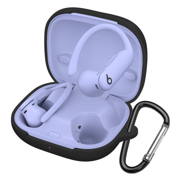 BUITFOU For Beats Powerbeats Pro 2 ケース Powerbeats Pro 2 保護カバー 柔らかい シリコン製 落下防止 キズ防止 耐衝撃 防塵 軽量 装着充電可能 カラビナ付き 紛失防止(ブラック)商品コ...