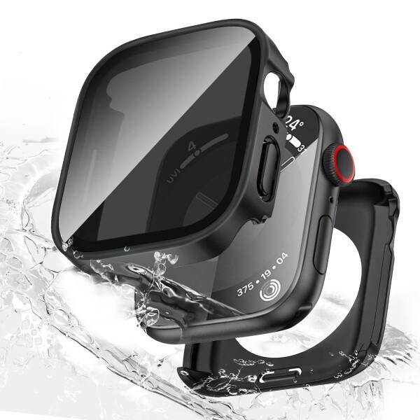 LISAMER 対応 アップルウォッチ カバー Series 11 10 46mm 対応 Apple Watch カバー 一体型 新デザイン 超薄型 PC+ガラス素材 全面保護 装着簡単 高透過率 高耐久 耐衝撃 Apple Watch用 ...