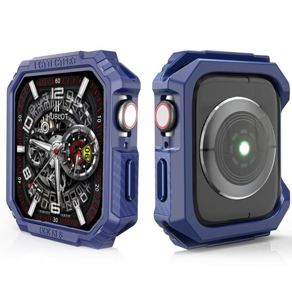 BUITFOU For Apple Watch ケース 41mm アップルウォッチ TPU 保護ケース Series 9/8/7 対応「メカニカルさ」カーボンろう付けパターン TPU素材 落下 衝撃 吸収 すり傷 防止 耐衝撃 米軍 MIL...