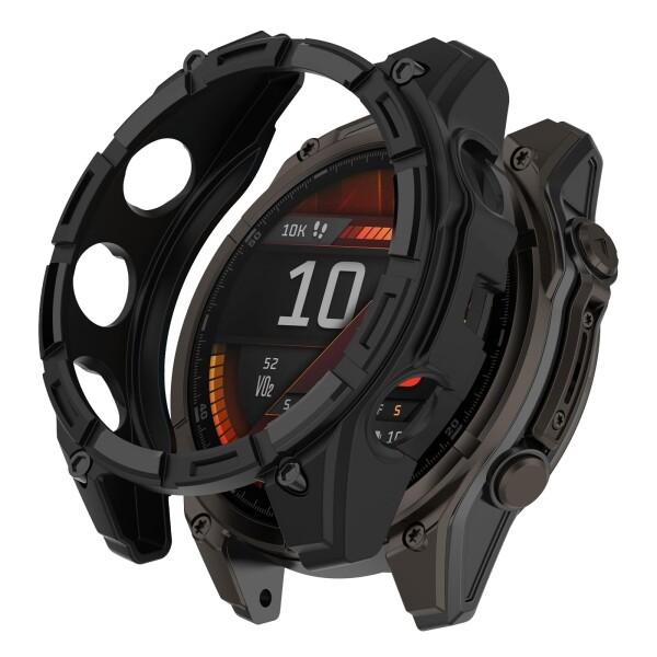 RosMank 保護ケース Garmin Fenix 8 51mm 対応、Garmin Fenix 8 51mm ウォッチアクセサリー用ソリッド TPU 保護シェル、黒商品コード：66079741903サイズ：Fenix 8 51MMカラー...