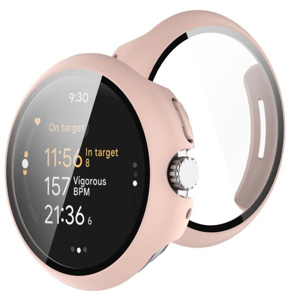 BUITFOU For Google Pixel Watch 3 カバー 45MM Pixel Watch 3 45MM カバー 超薄型 PC+ガラス素材 一体型 Pixel Watch 3 ケース対応 全面保護 超薄型 装着簡単 耐衝撃 ...