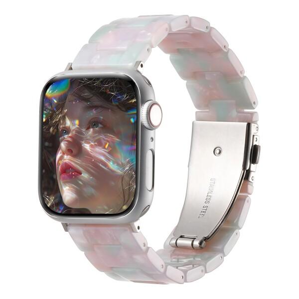 (Briever)コンパチブル Apple Watch バンド レディース アップルウォッチ バンド 樹脂ベルト 軽量 iwatch 41mm 40mm 38mm 46mm 49mm 45mm 44mm 42mm 防水 調整ツール付き Se...