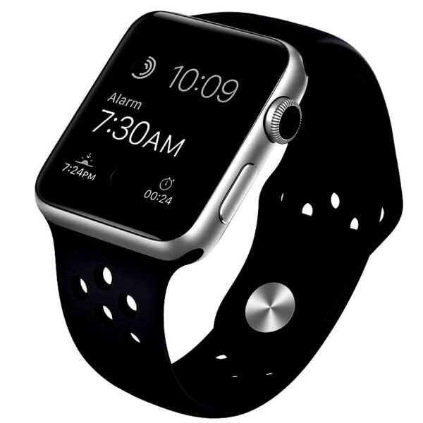 (Pellforia) アップルウォッチ バンド ベルト 42mm 44mm 45mm 46mm 49mm 対応 シリコン製 SE Ultra 全シリーズ対応 黒 ブラック × 黒 Sサイズ商品コード：66079742376型番：APWBD...