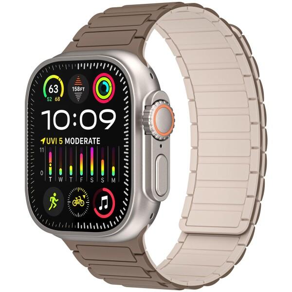 (BinGeLi) コンパチブル アップルウォッチ バンド マグネット シリコン スポーツ49 46 45 44 42 41 40 38mm 交換用 高級 Watch ベルト Ultra2/Ultra Series 10 9 8 SE2 7...