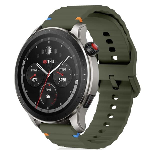 (RosMank) 22mm シリコン バンドAmazfit T-Rex 3 Pro 48mm/Balance 2/Balance/Bip 6/Bip 5/GTR 4/GTR 3/GTR 2/GTR 47mm対応、Amazfit Cheet...