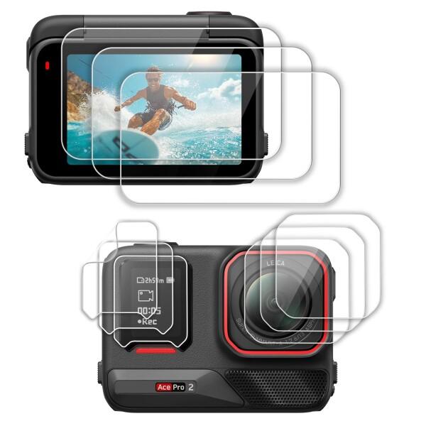 FiTSTILL強化ガラス保護フィルムInsta 360 Ace Pro 2 用メインスクリーン+ TPUサブスクリーン+ レンズ acepro 2 アクセサリー 9H硬度 ace pro 2フィルム商品コード：66079744146型番：...