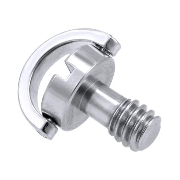1/4"-20 Camera screw with D Shaft D-ring Stainless Steel mounting screw for Camera Tripod Monopod Quick Release Plate (P...