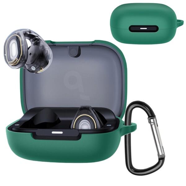 YAODLE For Anker Soundcore C30i ケース Anker Soundcore C30i用保護ケース シリコン素材 装着充電可能 全面保護 落下防止 キズ防止 耐衝撃 防塵 軽量 収納 カラビナ付き(グリーン)商品コ...
