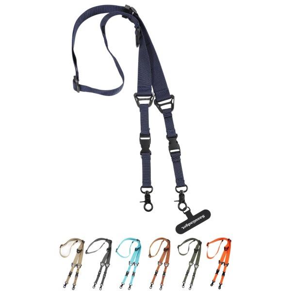 (SasuGadget) サスガジェット (ホルダー付) ショルダーストラップ スマホストラップ スマホショルダー 携帯ストラップ 斜め掛け 首掛け ネックストラップ 紐 太め (ネイビー)商品コード：66079746789カラー：ネイビー...