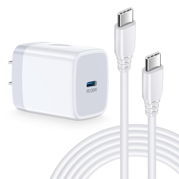 Viviber スマホ 充電器 Type-C 30W iPhone16 純正 急速充電器 アンドロイド 充電器(usb-cケーブル付き)タイプC Andriod ギャラクシーusb-cコンセント Galaxy A53/A54、iPhone1...