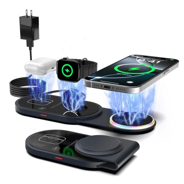 COCIVIVRE ワイヤレス充電器 3in1 マグセーフ アップルウォッチ 充電スタンド Compatible with iPhone 17 Air/17 Pro/17 Pro Max/17/16/15/14/13/AirPods Pro...