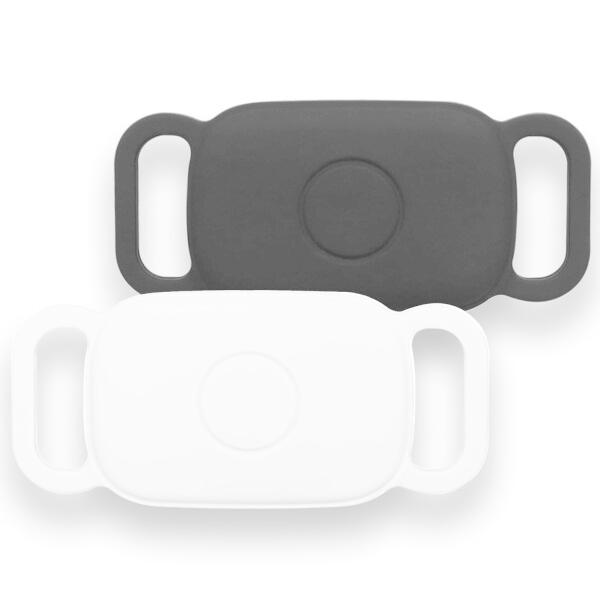 GYOKUYU For Life360 Tile Pro 2024 保護カバー 猫用 犬用 子供用ケース Tile Pro 2024 首輪ベルト用 ソフト 紛失防止 シリコン素材 薄型 軽量 シンプルデザイン（ブラック+ホワイト）商品コード...