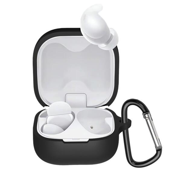 BUITFOU For Sony LinkBuds Fit/WF-LS910N ケース ソニー LinkBuds Fit/WF-LS910N ケース 柔らかい シリコン製 落下防止 キズ防止 耐衝撃 防塵 軽量 装着充電可能 カラビナ付き ...