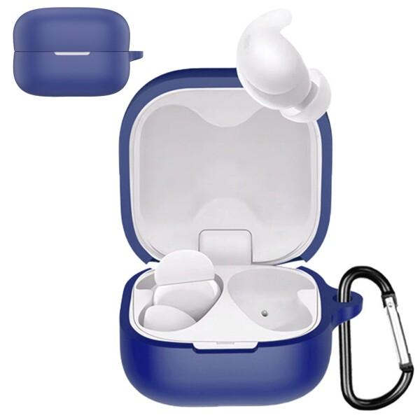 TOORQR For SONY LinkBuds Fit (WF-LS910N) ケース LinkBuds Fit WF-LS910N カバー シリコン素材 ケース 保護カバー 防水 防塵 落下防止 キズ防止 全面保護 軽量 カラビナ付き(...