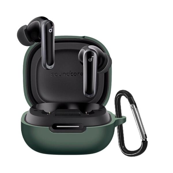 YAODLE For Anker Soundcore P40i 用 ケース カバー P40i用保護カバー 保護ケース シリコンケース 装着充電可能 全面保護 落下防止 キズ防止 耐衝撃 防塵 軽量 収納 カラビナ付き(グリーン)商品コード：...