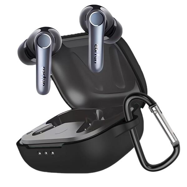 YAODLE For EarFun Air Pro 4 用 ケース EarFun Air Pro 4用保護カバー シリコンケース 装着充電可能 全面保護 落下防止 キズ防止 耐衝撃 防塵 カラビナ付き(ブラック)商品コード：66079747...