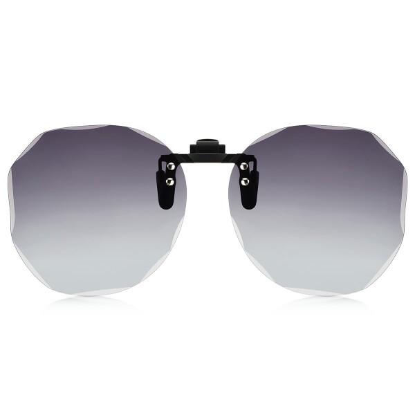 (TINHAO) 偏光 クリップオン サングラス 屋外の活動用 ダイヤモンド面取りデザイン UV400保護機能付き 跳ね上げ式 簡単装着 釣り ゴルフ 自転車 ランニング ドライブ 野球 男女兼用商品コード：66079749336カラー：G...