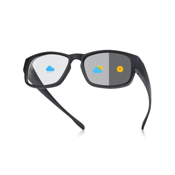 (TINHAO) 調光×偏光サングラス メンズ ウェリントンフレーム 運転/釣り/ゴルフ/自転車に最適 UV400保護、偏光フィルター、自動調光レンズ、TR90超軽量フレーム、豊富な付属品セット付き商品コード：66079749338サイズ：...