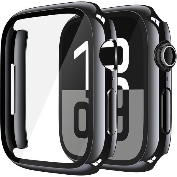 ULOE For Apple Watch Series 11 (2025) Series 10 46mm ケース, 超薄型 PC+ガラス素材 全面保護 高透過率 装着簡単 耐衝撃 指紋防止 傷防止 対応アップルウォッチ 11/10 46mm...