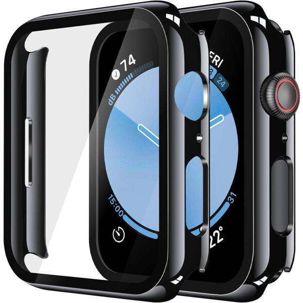 ULOE For Apple Watch Series 6 SE3 (2025) SE SE2 Series 5 Series 4 44mm ケース, 超薄型 PC+ガラス素材 全面保護 高透過率 装着簡単 耐衝撃 指紋防止 傷防止 対応ア...