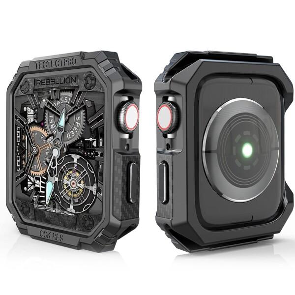 YAODLE Apple Watch ケース 44mm アップルウォッチ TPU 保護ケース Series SE 2/SE/6/5/4 対応 カーボンろう付けパターン 落下 衝撃 吸収 タフネスデザイン すり傷 防止 耐衝撃 保護カバー 米...