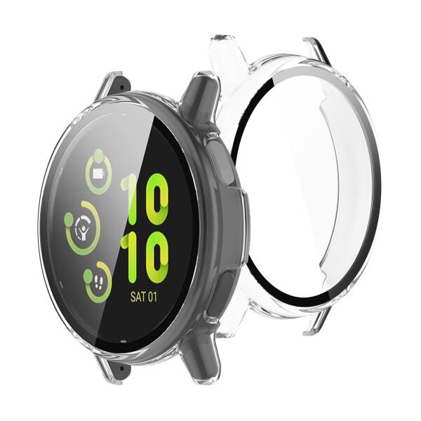 Yaodle GARMIN vivoactive 5 カバー PC素材 (ガーミン) GARMIN active 5 ケース ガラスフィルム一体型 全面保護 二重構造 防塵 日本旭硝子材 キズ防止 軽量(クリア)商品コード：66079750...