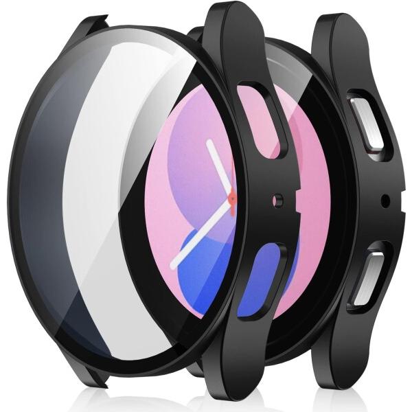 Yaodle For Galaxy Watch6 40mm カバー PC素材 Galaxy Watch6 40mm ケース ガラスフィルム一体型 全面保護 二重構造 防塵 日本旭硝子材 キズ防止 軽量(ブラック)商品コード：66079750...