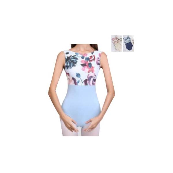 ProDance(プロダンス) 花柄 ボートネック レオタード バレエ かわいい 安い PLT002MA (ライトブルー花柄, XS)商品コード：66079751278サイズ：XSカラー：ライトブルー花柄カラー:カーキ,ネイビー,ブルー,ア...