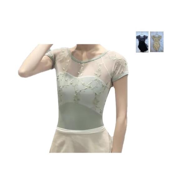 (プロダンス) ProDance ハーフカップ 半袖 ハーフ 刺繍 バレエレオタード お洒落 PLHA031MA (ブラック, M)商品コード：66079751301サイズ：Mカラー：ブラック素 材:ポリエステル75%,スパンデックス25%...