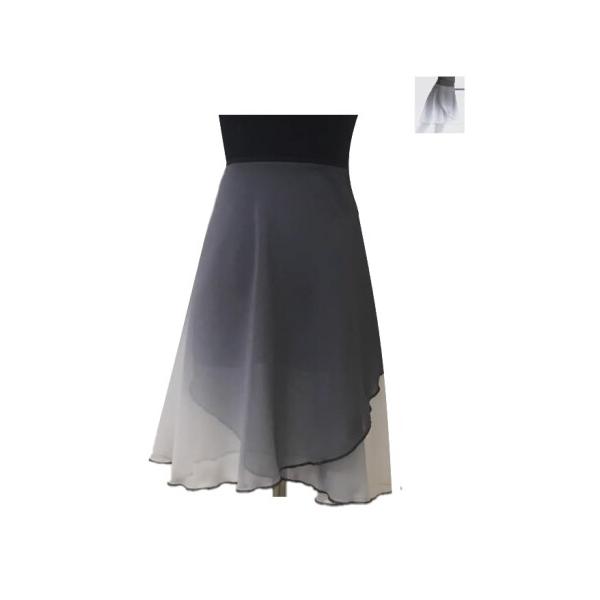 (プロダンス) ProDance セミロング丈 ブラック グラデーション バレエ ラップスカート PSL009A商品コード：66079751327サイズ：ミディカラー：グレー素材: ポリエステル100%留め方:リボンタイプ使用シーン:バレエ...