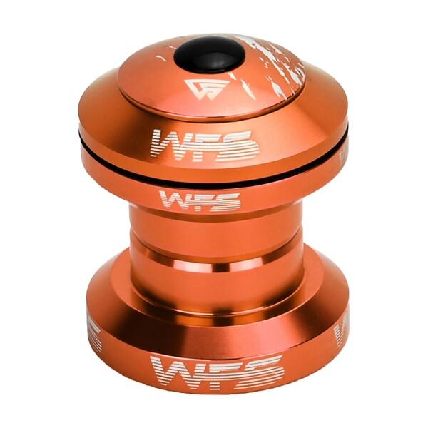 WFS NV.28 1 Inch Threadless Bike Headset - CNC Alloy, ISO 26.4mm Crown Race, Sealed Bearings, Includes Top Cap and Starn...
