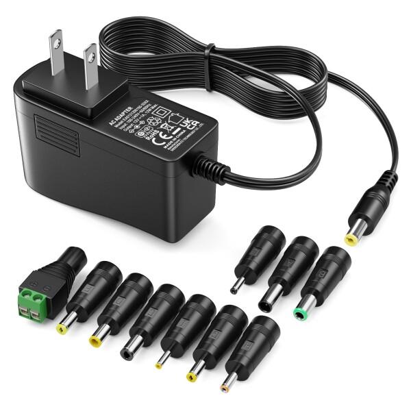 Outtag 12V 1A 電源 アダプター12W 0.3A 0.5A 0.8A 0.7A dc 12V 安定化電源 LEDストリップ カメラ ルーター 液晶モニター 外径5.5mm(内径2.1mm) 10個変換コネクター 1000mA商品...