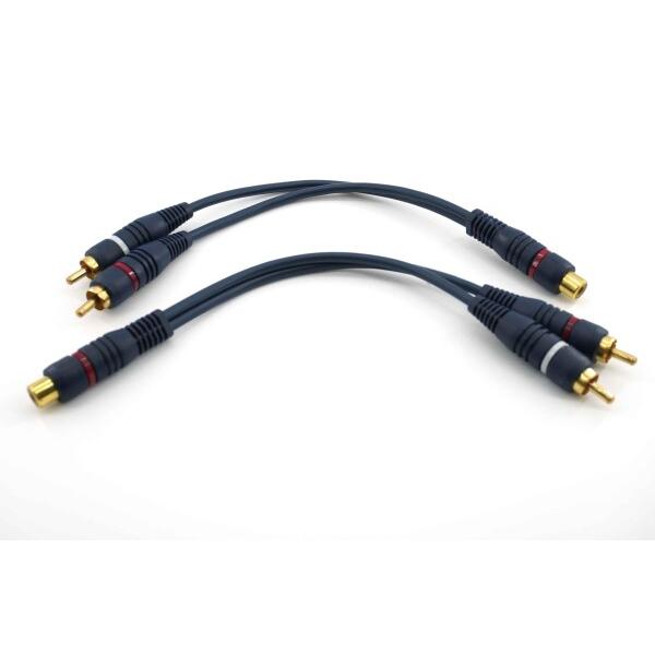 VECASDEN RCA スプリッタ1メス2オス、RCA Y-スプリッタオーディオビデオケーブルスプリッタアダプタ、ダークブルー2パック商品コード：66079753980型番：1-メス-to-2-オス耐久性のある構造:RCAディストリビュー...