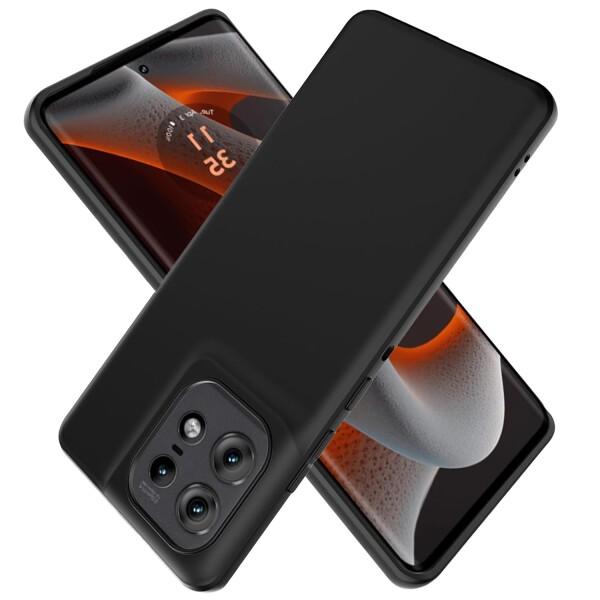 LAYJOY 対応 Motorola Edge 50 pro / 50s Pro ケース MOTO edge 50S Pro/50 Pro カバー ソフト シリコン 黒 TPU (傷防止 軽量 柔軟 薄型 耐衝撃 ストラップホール付 携帯便...