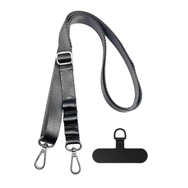 (fluche) スマホストラップ 携帯ストラップ スマホショルダー ストラップ スマホ 首掛け 肩掛け 斜めがけ 長さ調節可能 85〜135cm ショルダー ネック 首かけ 肩かけ 紛失・落下・盗難防止 ロング 便利 iPhone And...