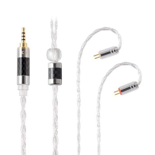 NICEHCK LitzPS 4n純銀 イヤホンケーブル 0.78 2Pin 2.5mm 金属製プラグ 着脱式 柔らかい アップグレードケーブル 4極 1.2m DIYイヤホンのアクセサリ 音質改善 高級交換用ケーブル商品コード：66079...