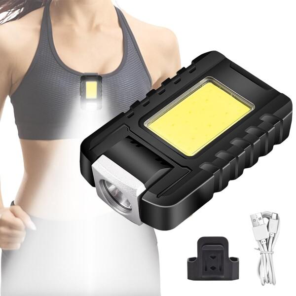 ランニング ライト クリップライト 小型 LED 3つの光源 六段階調整 Type-C 充電式 高視認性 防水 ジョギング ウォーキング アウトドア 作業用 夜間の事故防止商品コード：66079755577型番：CYN099カラー：ブラック...