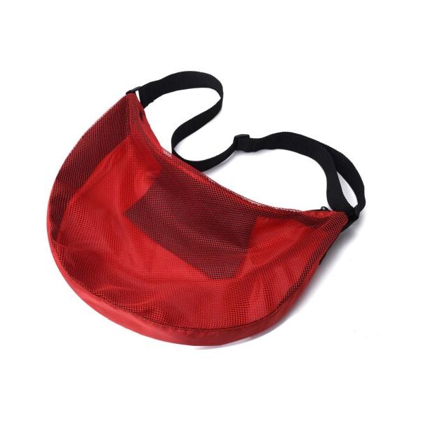 peron メッシュボールバッグ 斜めがけ 軽量 バスケットボール/サッカーボール/バレーボール対応 (レッド)商品コード：66079755818型番：p-bb_rdカラー：レッドメッシュ素材の通気性: このボールバッグは通気性に優れたメッ...