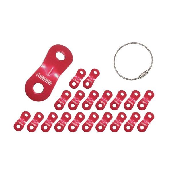 (ROROFORES) 自在金具 ワイヤーリング付き 20個セット レッド商品コード：66079757486型番：rf-202502カラー：レッド【カラー】:レッド【商品名】:ROROFORES 自在金具 ワイヤーリング付き 20個セット【...