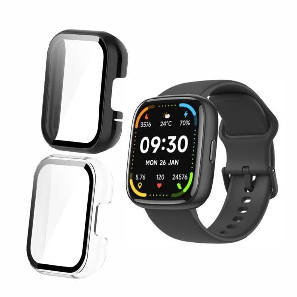 MIHENCE 一体型ケース 対応 ?SAIKATI/MMBX 1.83'' IDW26 スマートウォッチ, PC素材と強化ガラスフィルム一体型 ケース 全面保護 (ブラック/トランスペアレント)商品コード：66079758150型番：00...