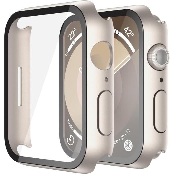 ULOE For Apple Watch Series 7 Series 8 Series 9 41mm ケース, 超薄型 PC+ガラス素材 全面保護 高透過率 装着簡単 耐衝撃 指紋防止 傷防止 対応アップルウォッチ 7/8/9 41mm...