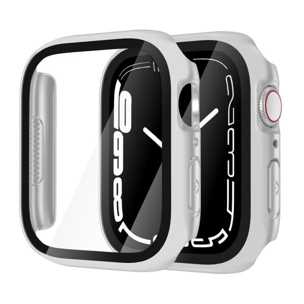 GEITOO 対応 Apple Watch カバー 42mm Series 10 用 一体型 保護ケース ガラスフィルム 9H耐衝撃 防水 防塵 フルカバー シルバー商品コード：66079758183型番：QJBJPPTDJONESL42サ...